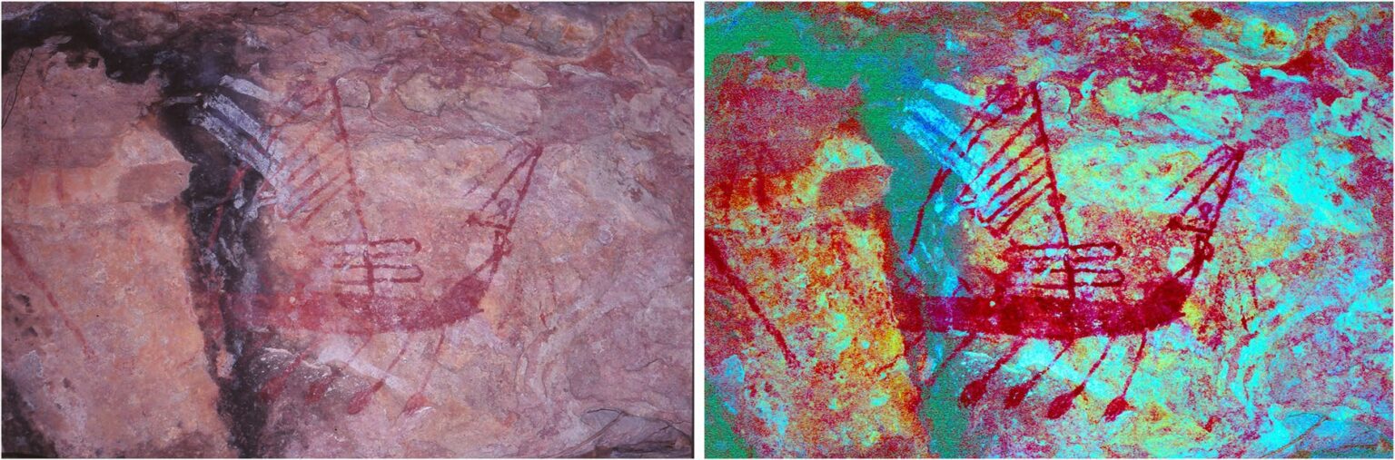 Archaeologists identify Moluccan boats on NT rock art drawings – News